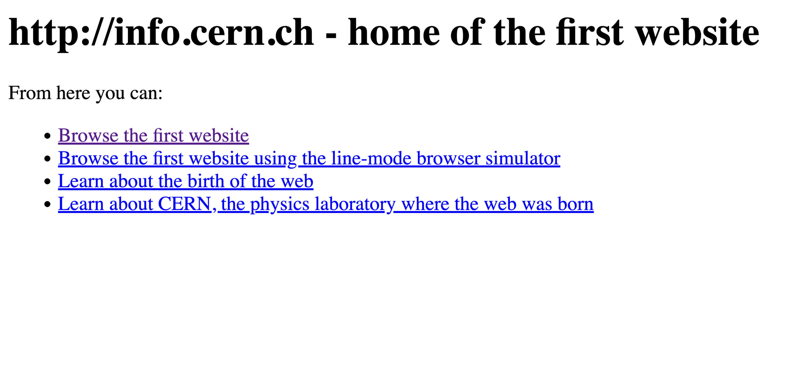 The first ever website - Gee-Tech
